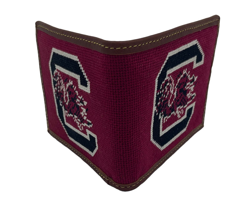 University of South Carolina (USC) Gamecocks Logo Needlepoint Wallet ...