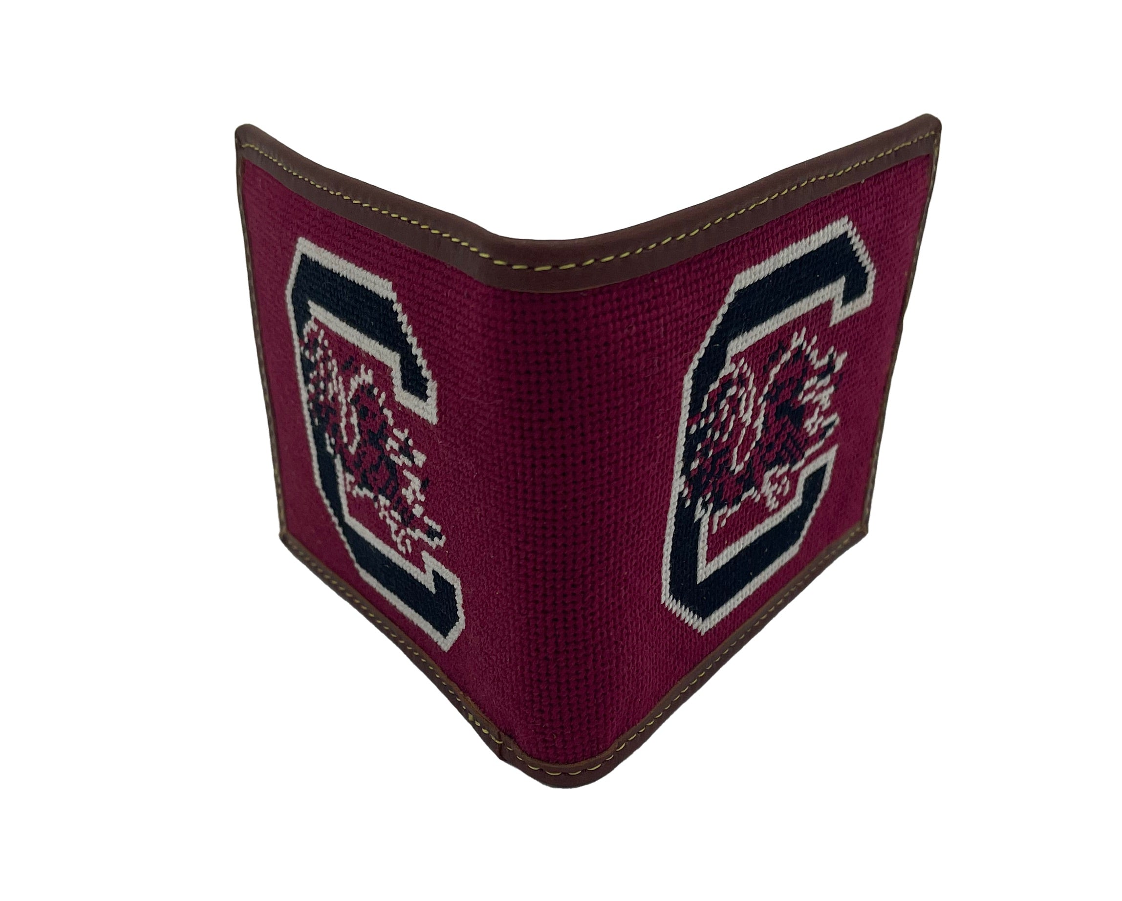 University of South Carolina (USC) Gamecocks Logo Needlepoint Wallet ...