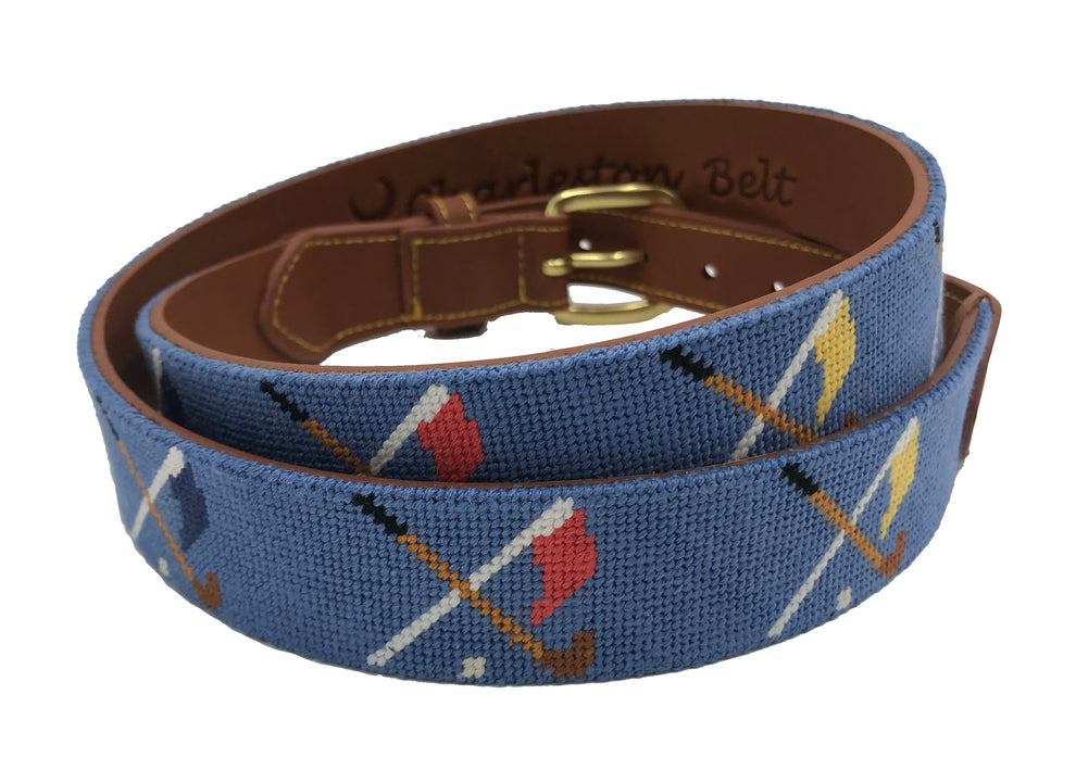 Golf Clubs and Flags Crossed – Charleston Belt